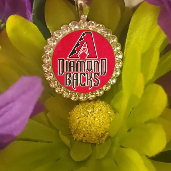 Jewelry | Arizona Diamondbacks Bling Rhinestones 925 Silver Necklace ...